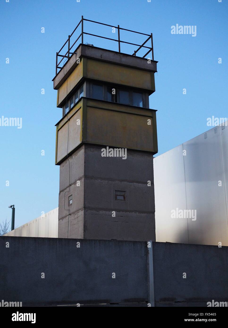 An old GDR Watch Tower is seen at a part of the wall at the Berlin Wall ...
