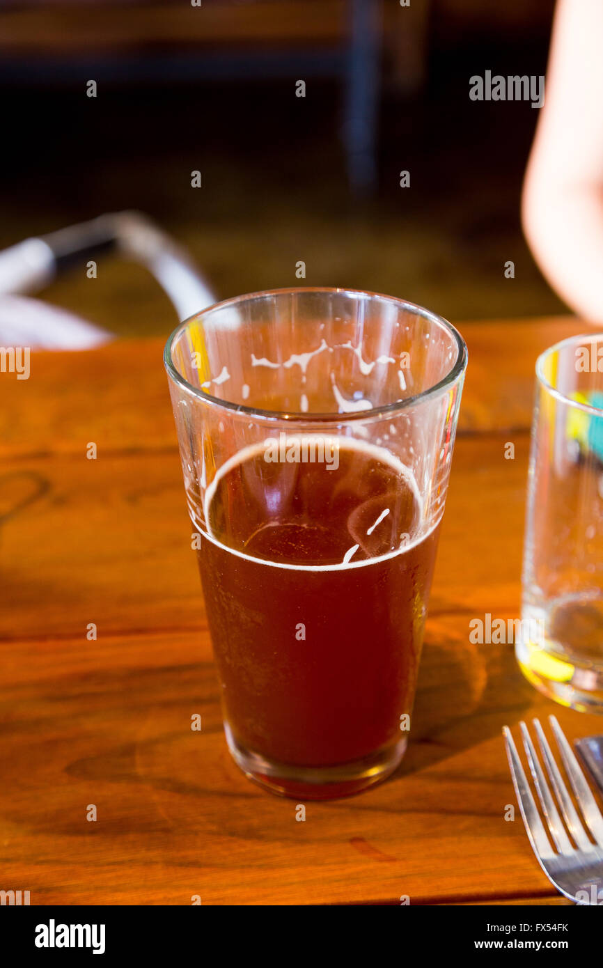 Somone has been drinking this red ale craft rye beer at a local brewery ...