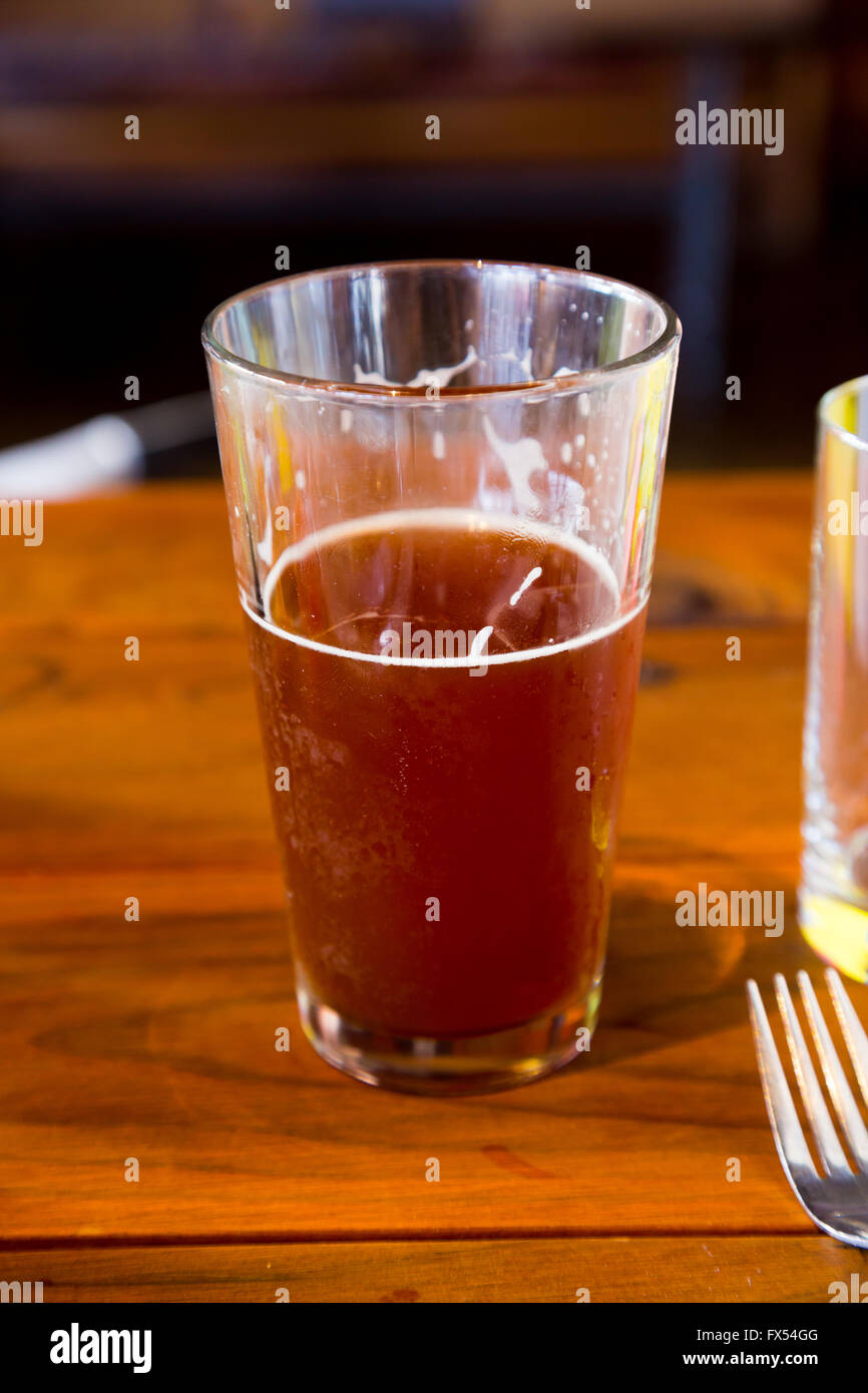 Somone has been drinking this red ale craft rye beer at a local brewery ...