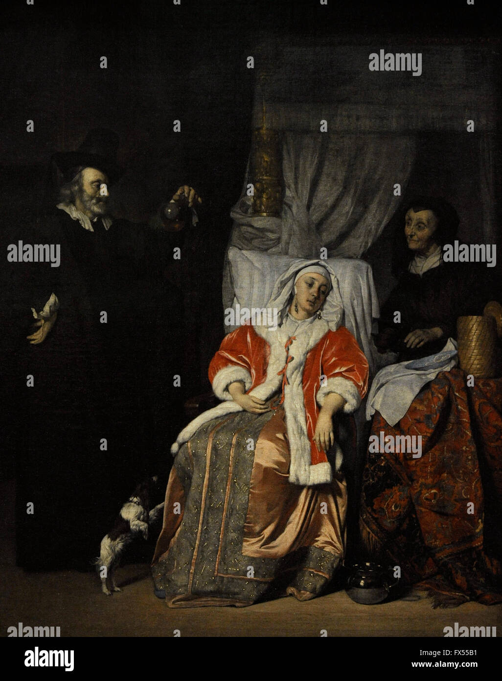 Gabriel Metsu (1629-1667). Dutch painter. Doctor's Visit, 1660s. The ...