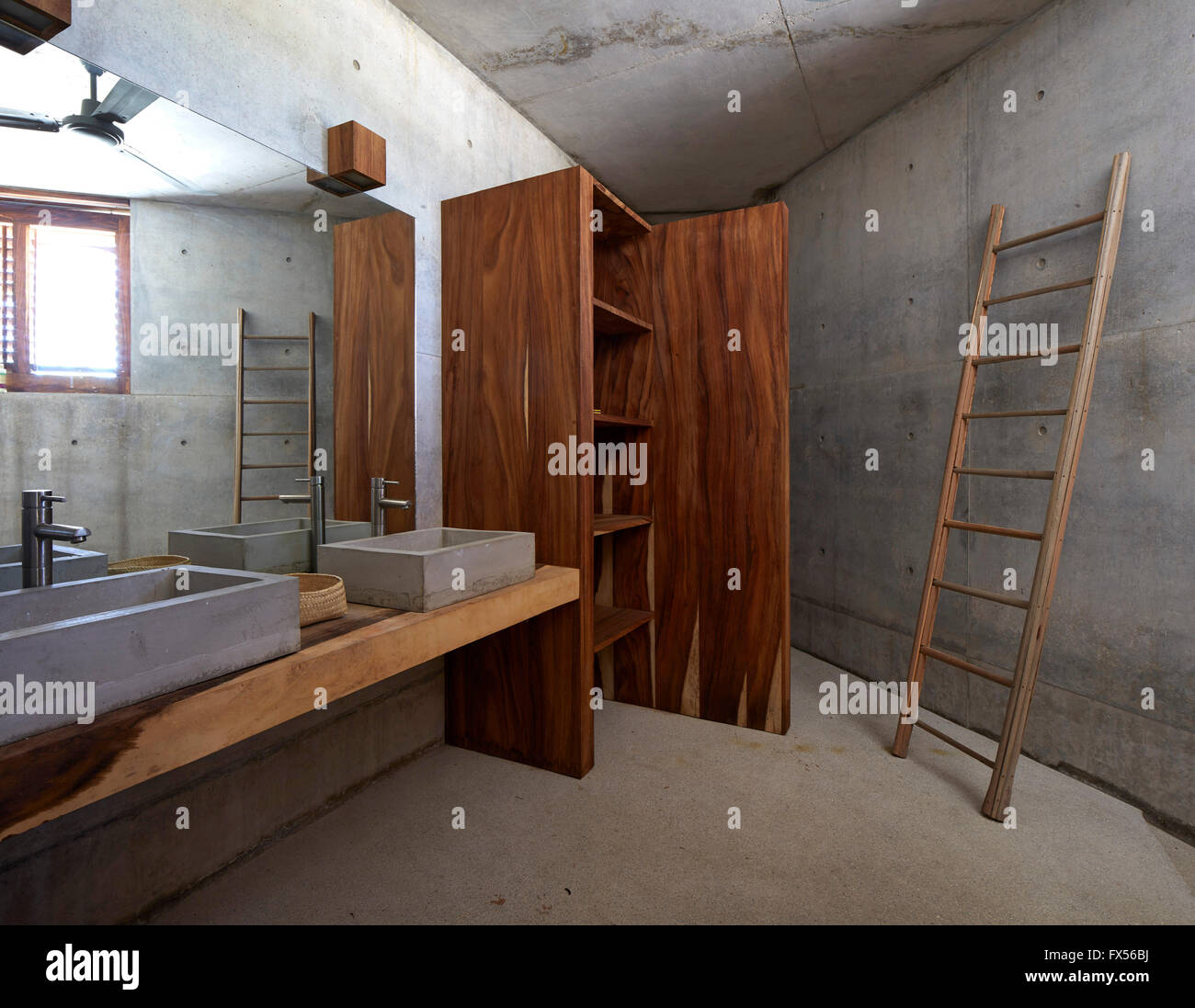 Interior view of Sodi family quarters. Casa Wabi, Puerto Escondido ...