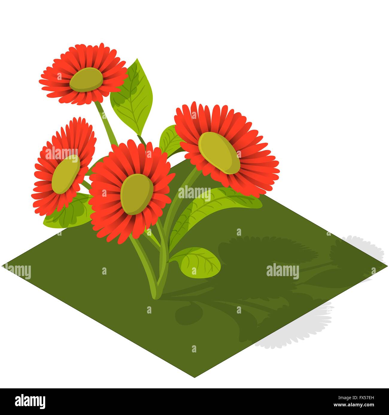 Isometric Tile Flowers Stock Vector Image & Art - Alamy