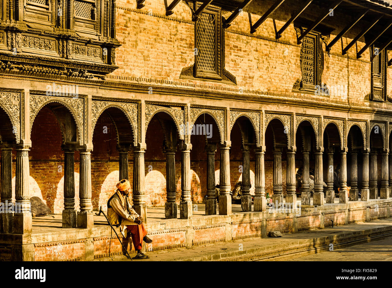 A building (rest house) in traditional Nepalese architecture Stock ...