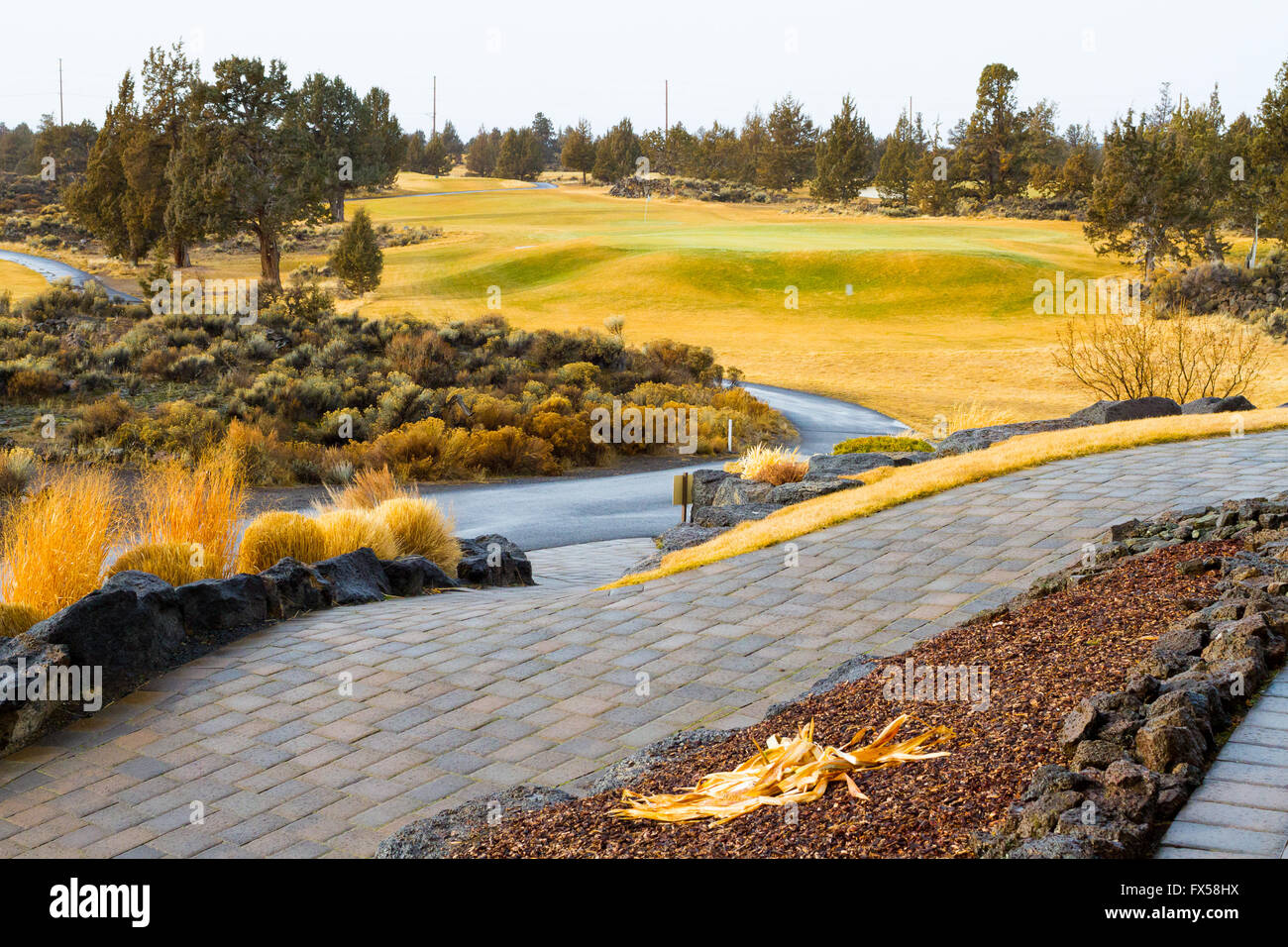 Storm on the horizon at dawn in this landscape nature photo of a golf ...
