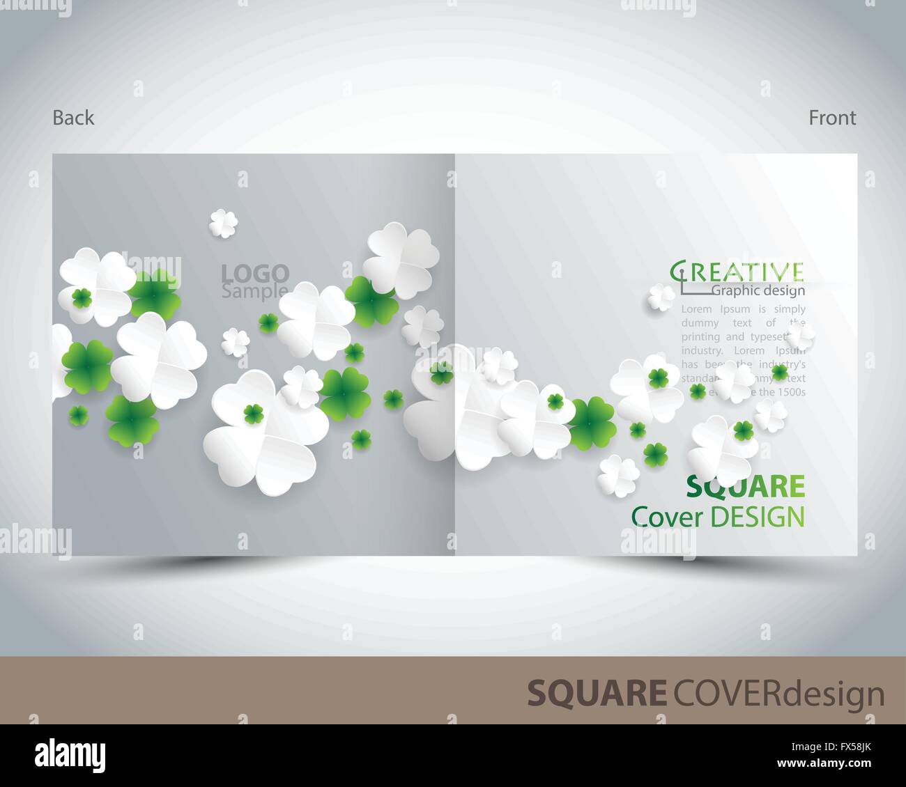 Square cover design template, vector brochure, flyer. Can be used as ...