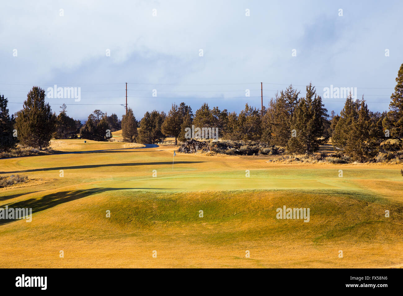 Storm on the horizon at dawn in this landscape nature photo of a golf ...