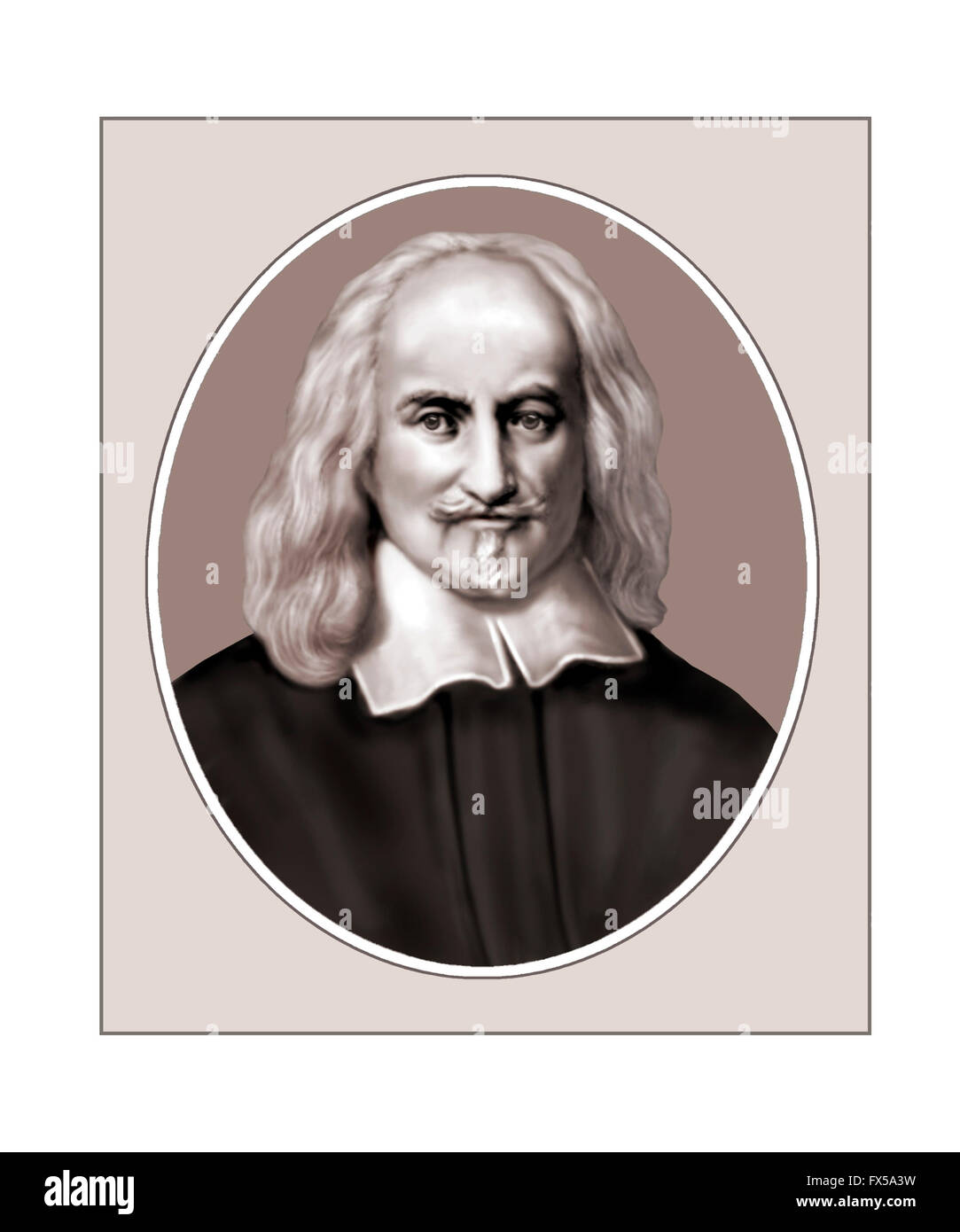 Thomas Hobbes, 1588-1679, Political Philosopher Stock Photo - Alamy
