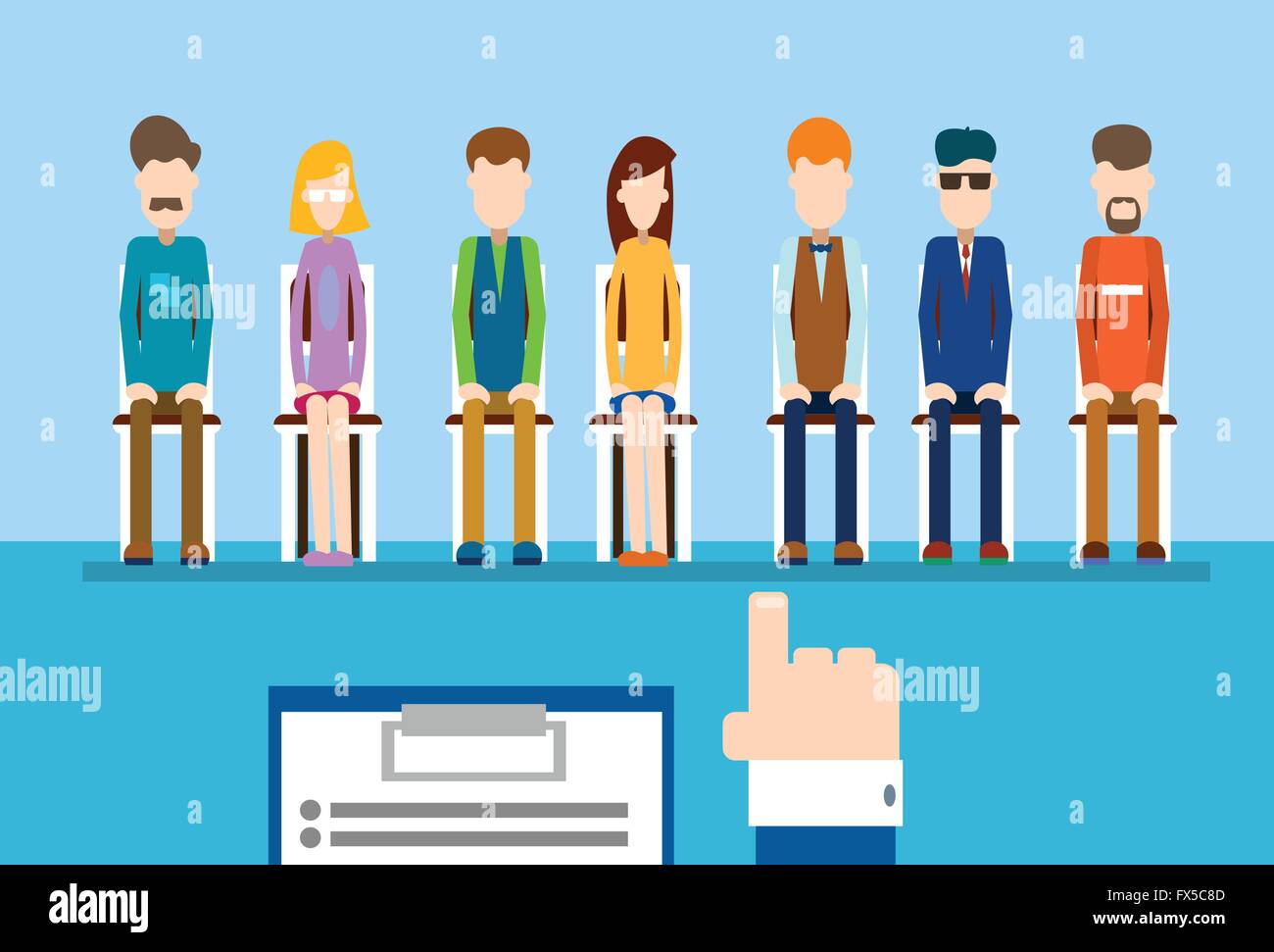 Recruitment Hold Resume Hand Point Finger Business Candidate People ...