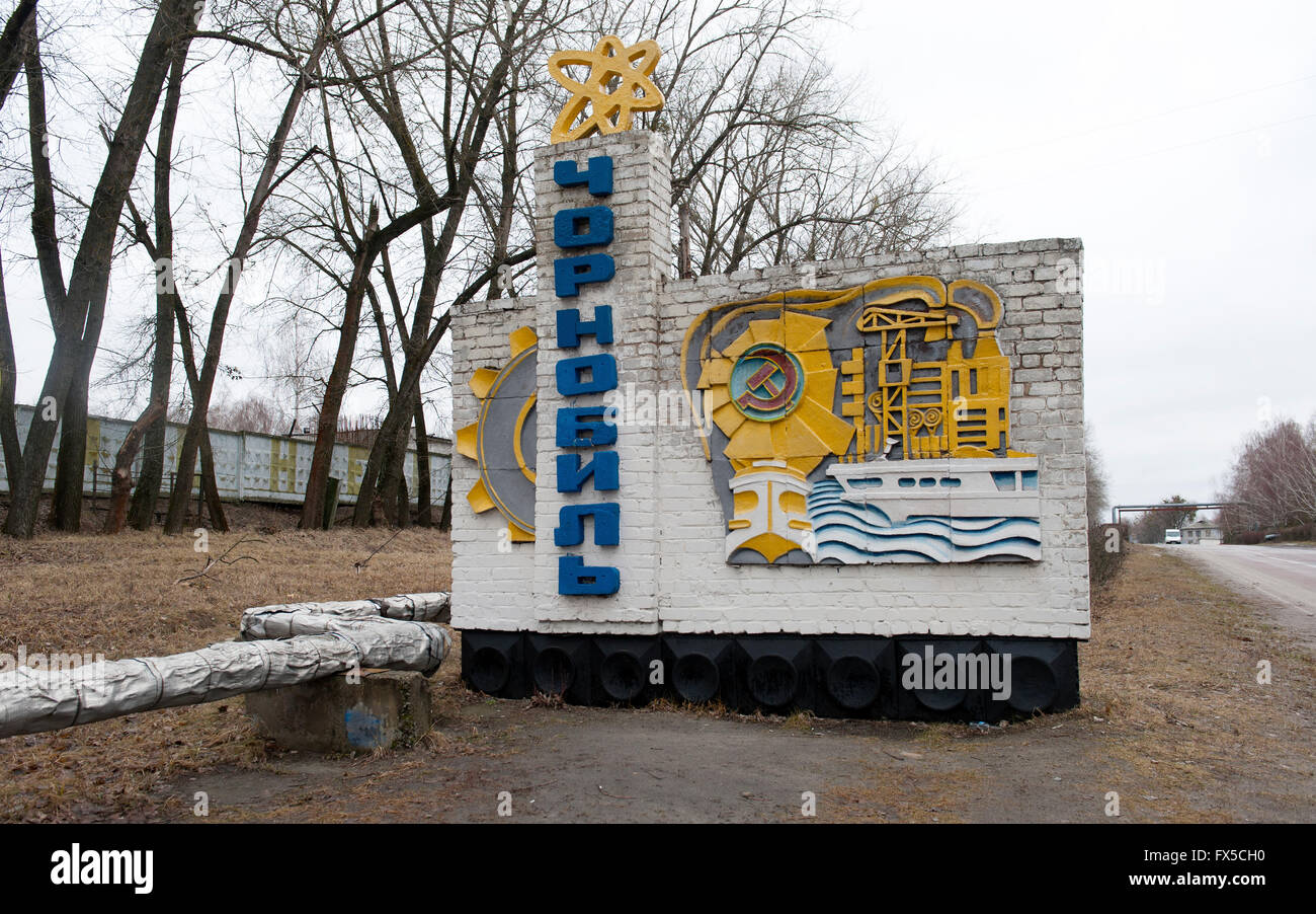 Chernobyl welcome sign hi-res stock photography and images - Alamy