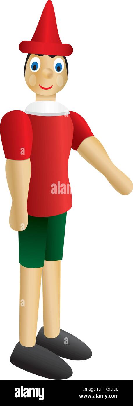 puppet pinocchio vector on white background Stock Vector Image & Art ...