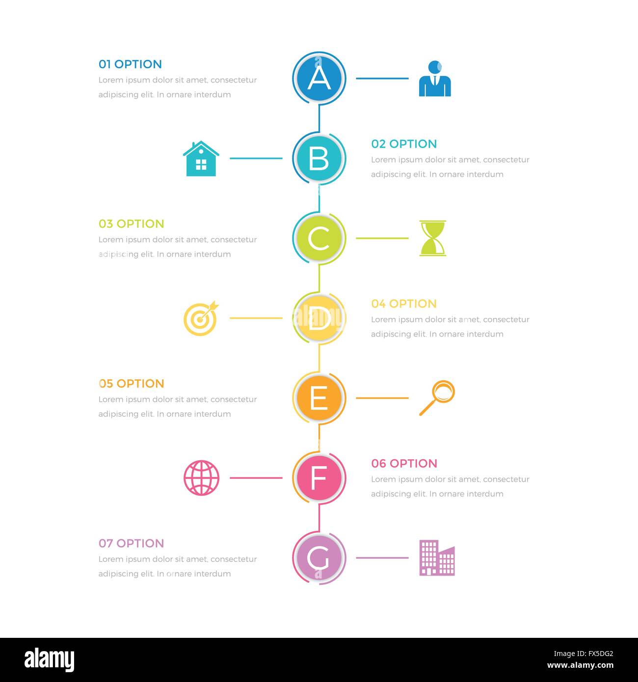 infographics timeline seven options Stock Vector Image & Art - Alamy