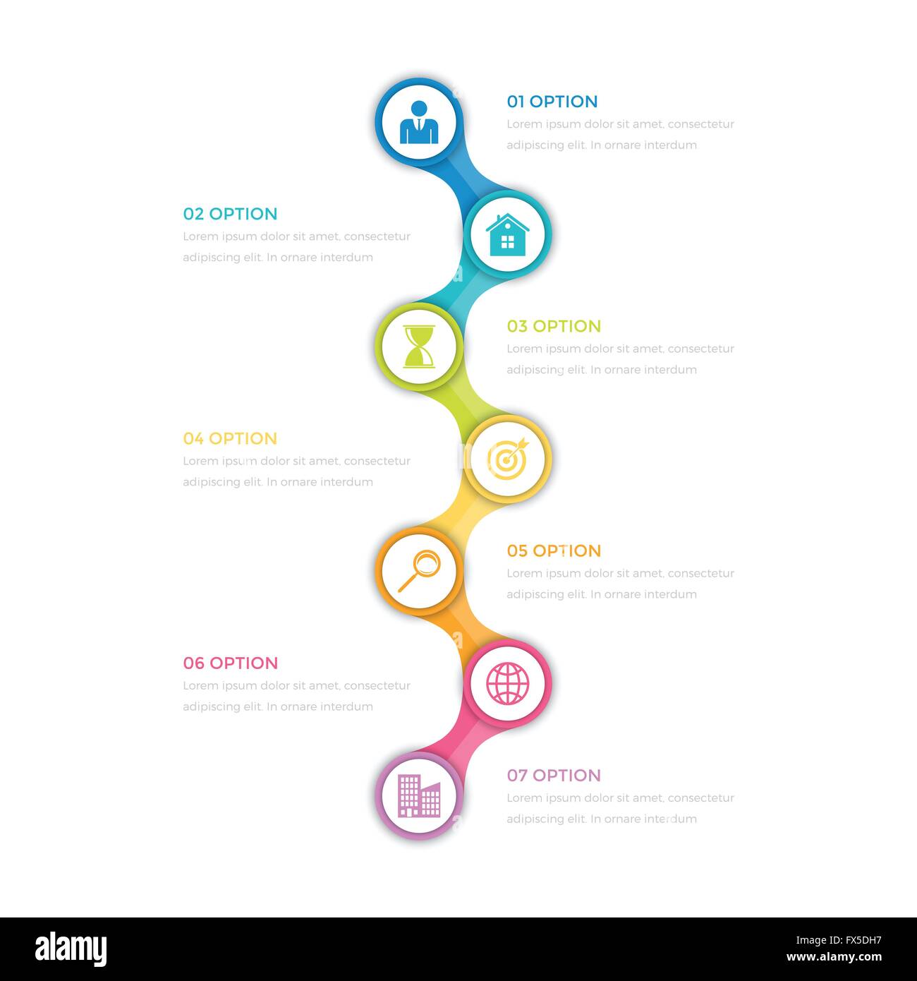 infographics timeline seven options Stock Vector Image & Art - Alamy