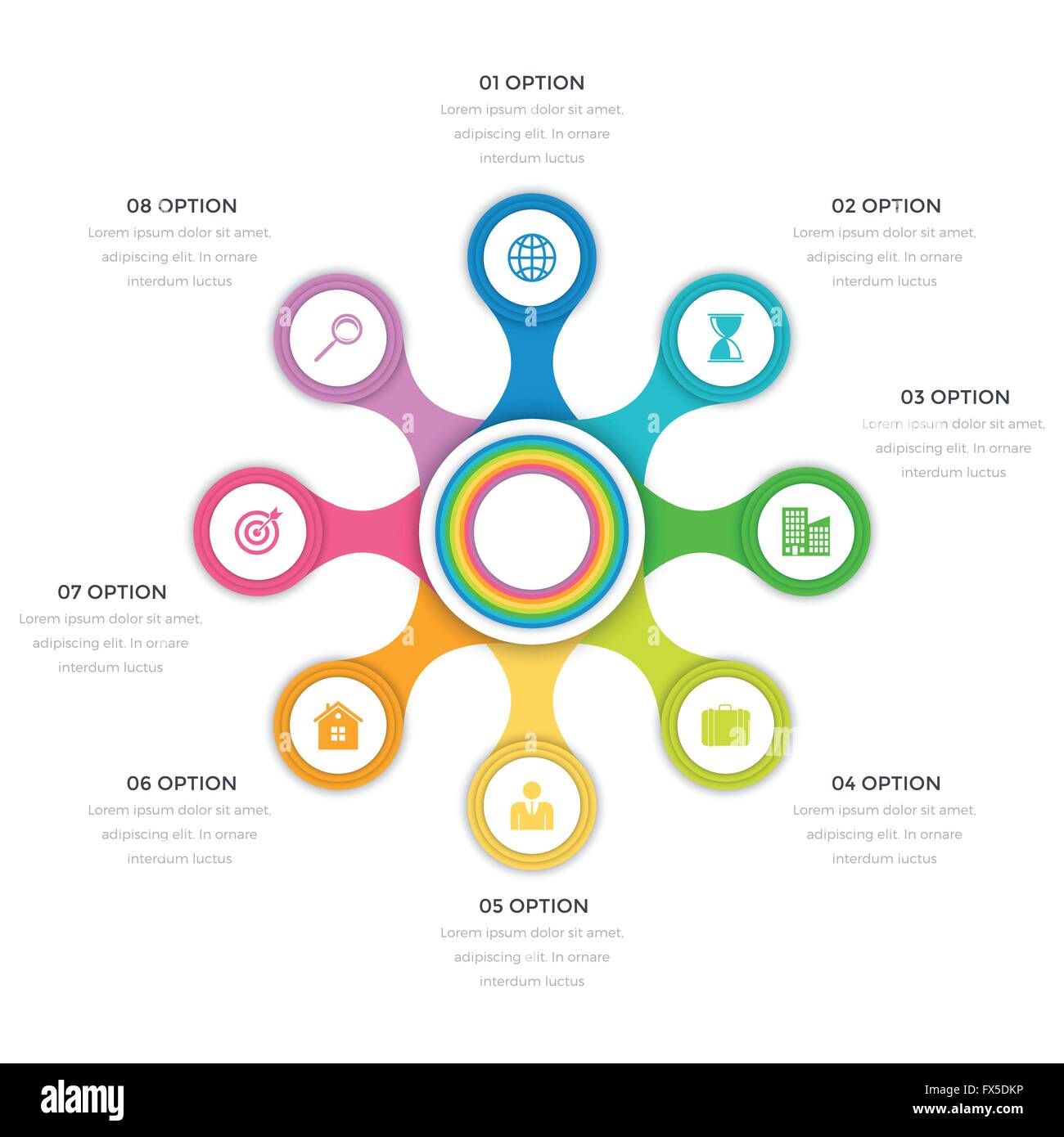 Vector illustration infographics eight options Stock Vector Image & Art ...