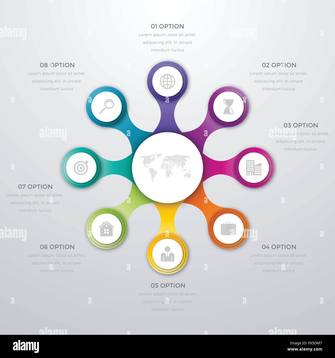 Vector illustration infographics eight options Stock Vector Image & Art ...