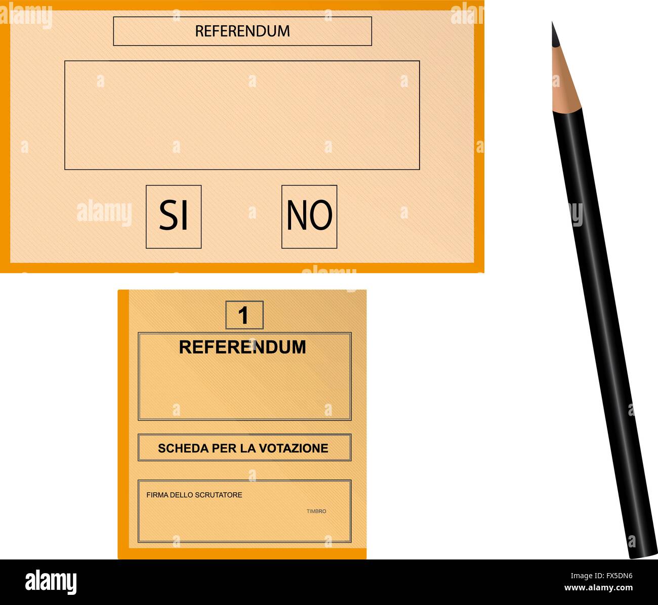 illustration of two card vote and pencil Stock Vector Image & Art - Alamy