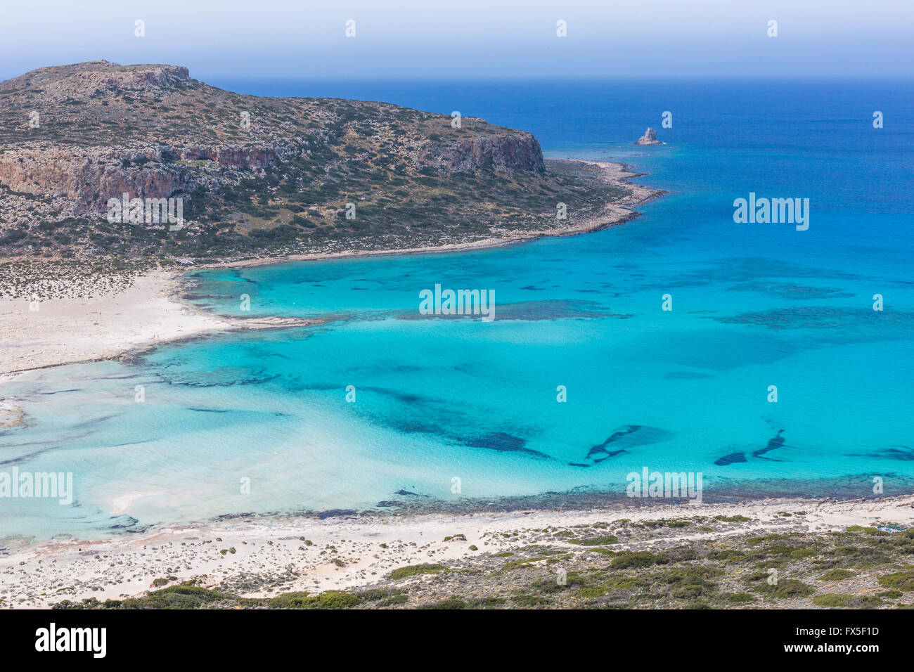 Balos bay at Crete island in Greece. Area of Gramvousa Stock Photo - Alamy