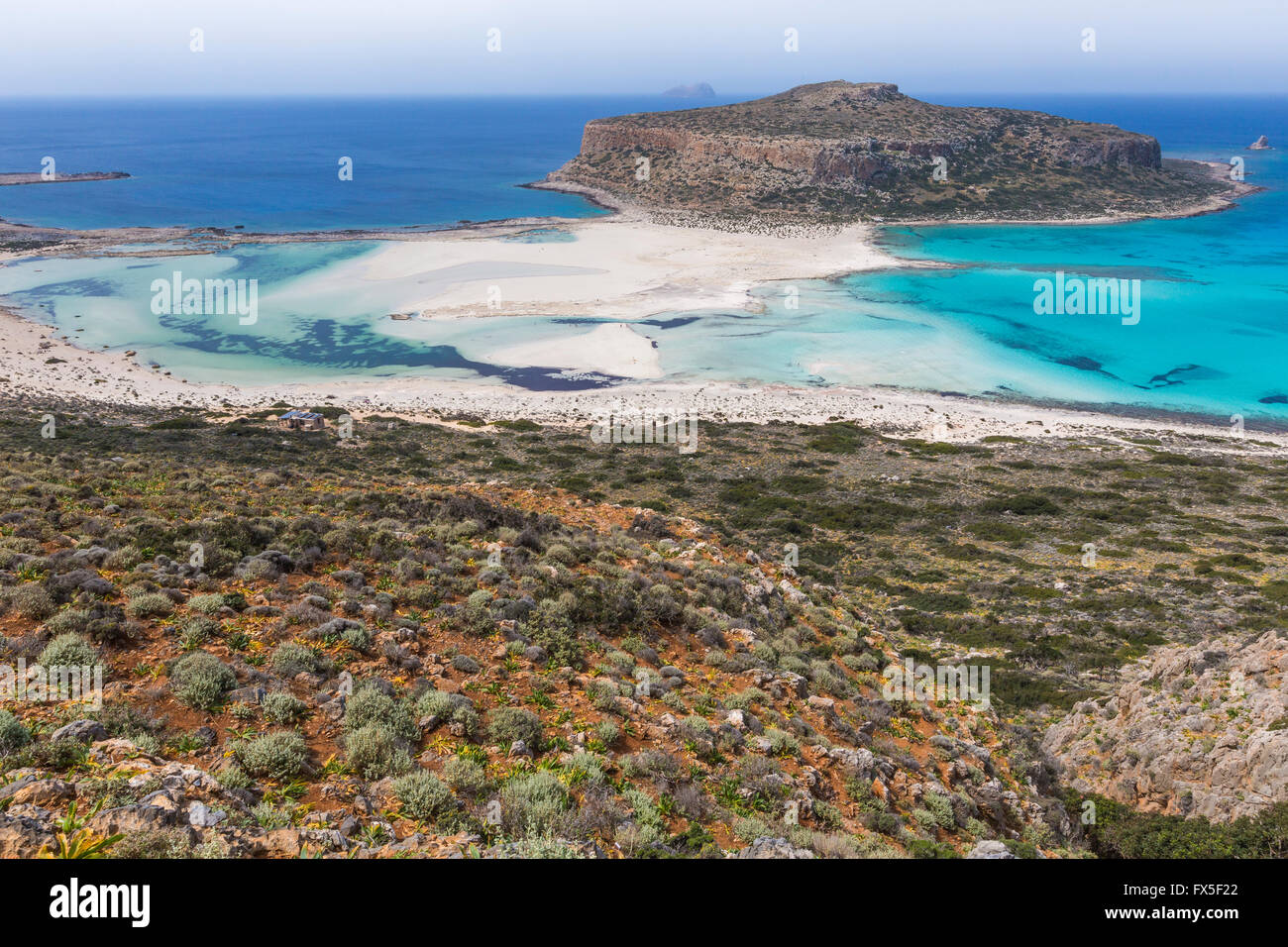 Balos bay at Crete island in Greece. Area of Gramvousa Stock Photo - Alamy