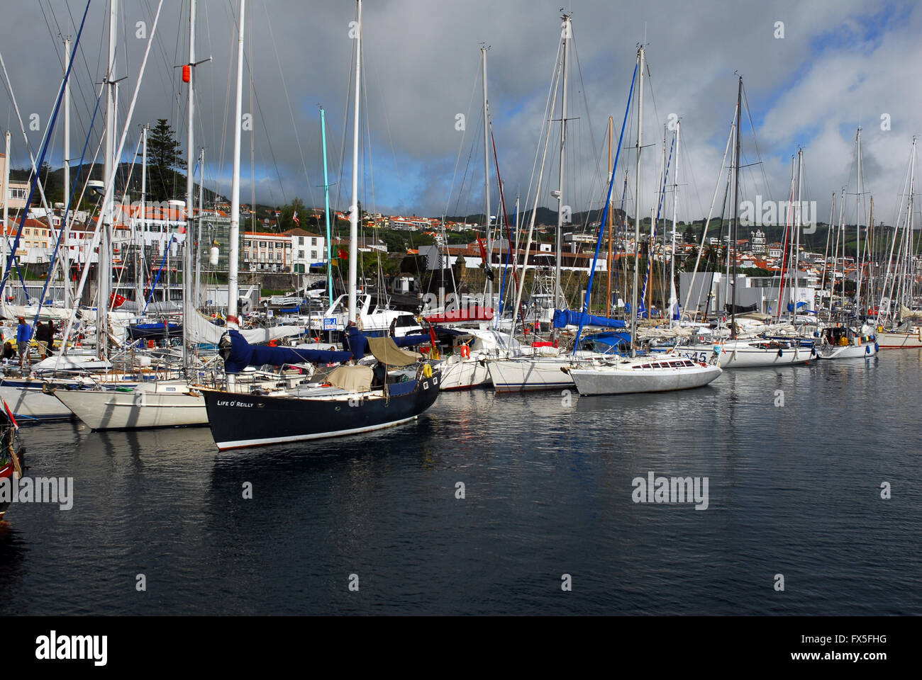Portugal, Azores, Faial, Horta Harbour, Marina Stock Photo - Alamy