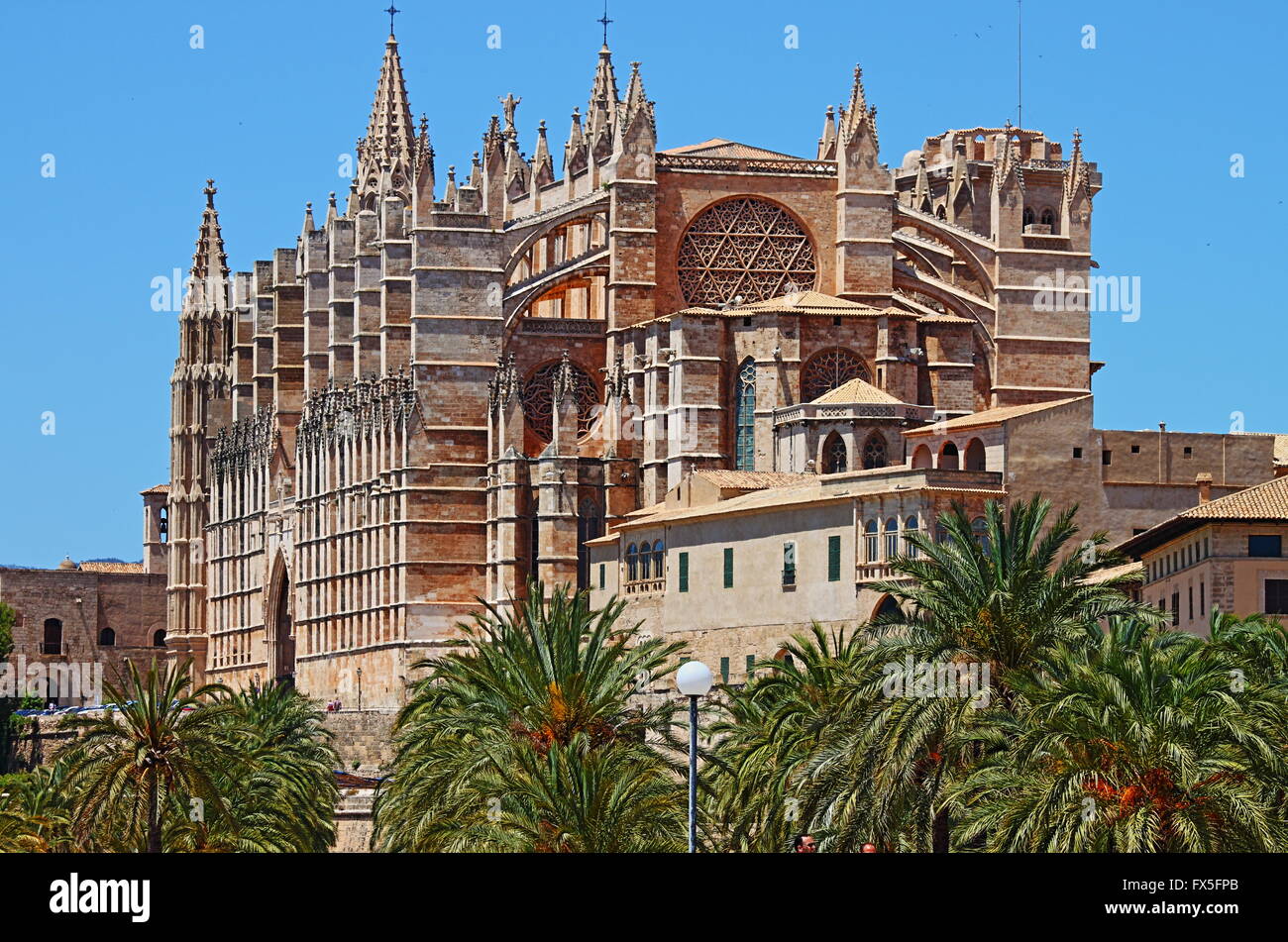 Gothic cathedral of Palma de Mallorca, Spain - HDR Stock Photo - Alamy