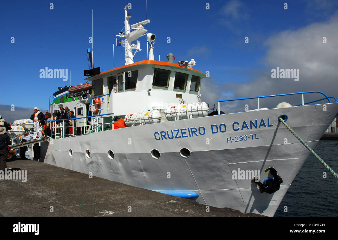 Portugal, Azores, Faial, Horta, Pico to Horta Ferry Stock Photo - Alamy
