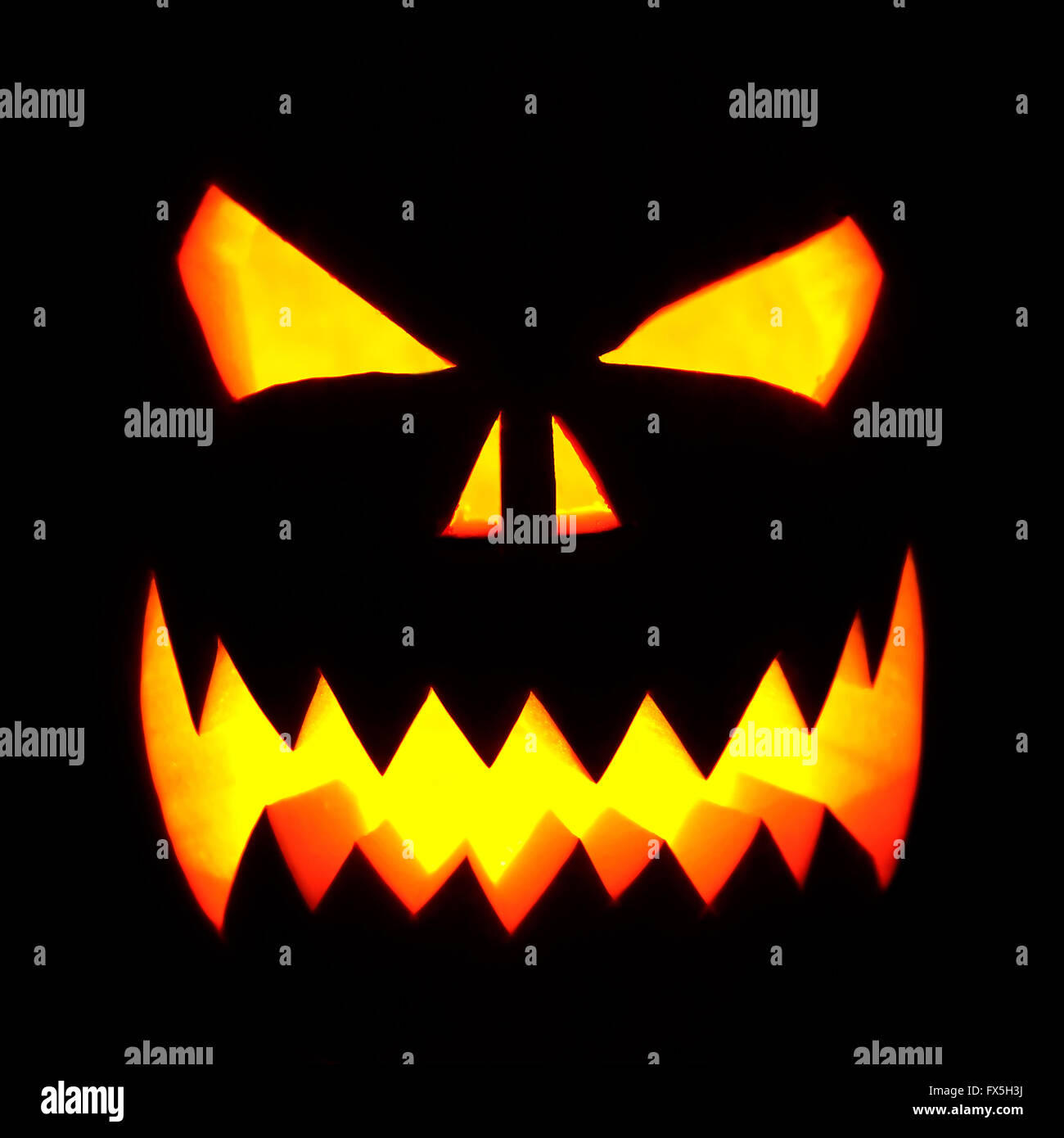 Scary Halloween mask made of a orange pumpkin Stock Photo - Alamy
