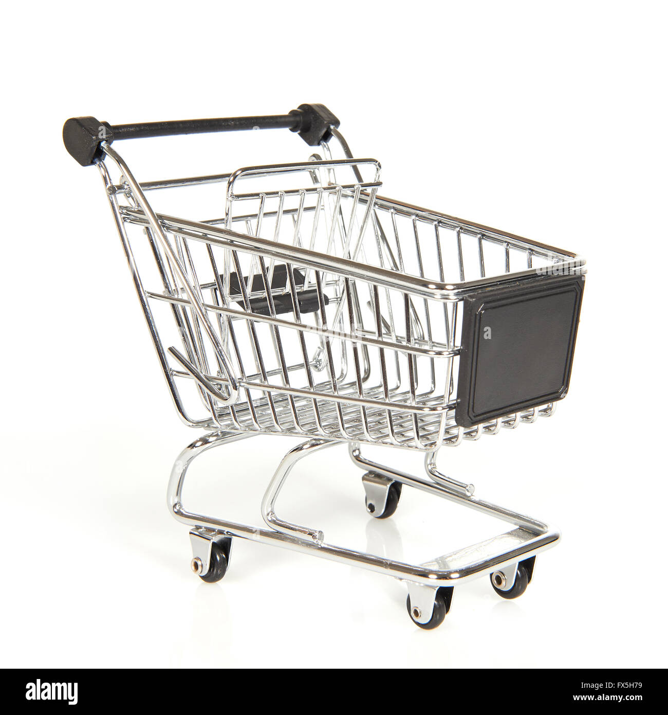 Empty shopping cart isolated on a white background Stock Photo - Alamy