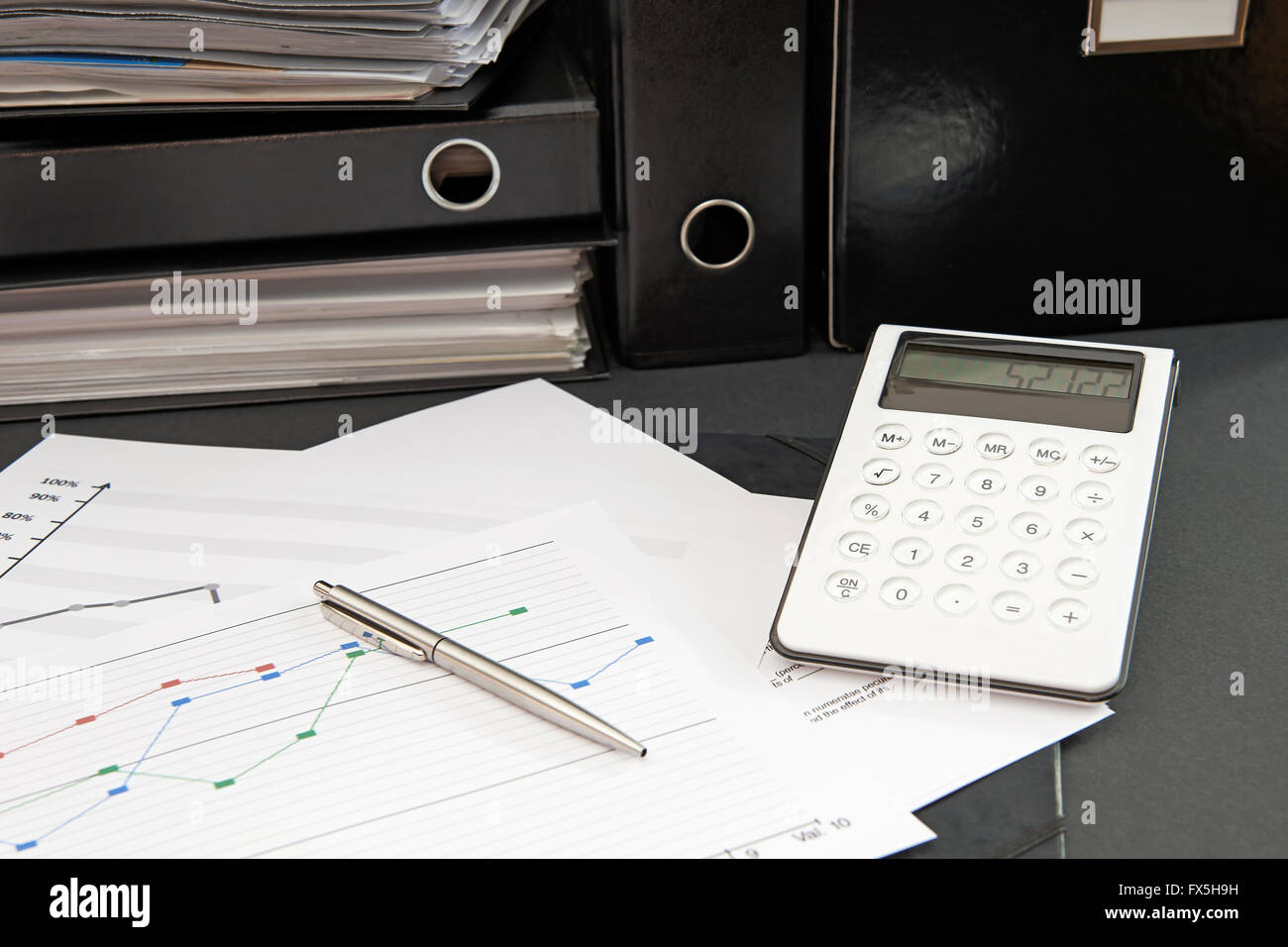 Closeup of a office desk Stock Photo - Alamy