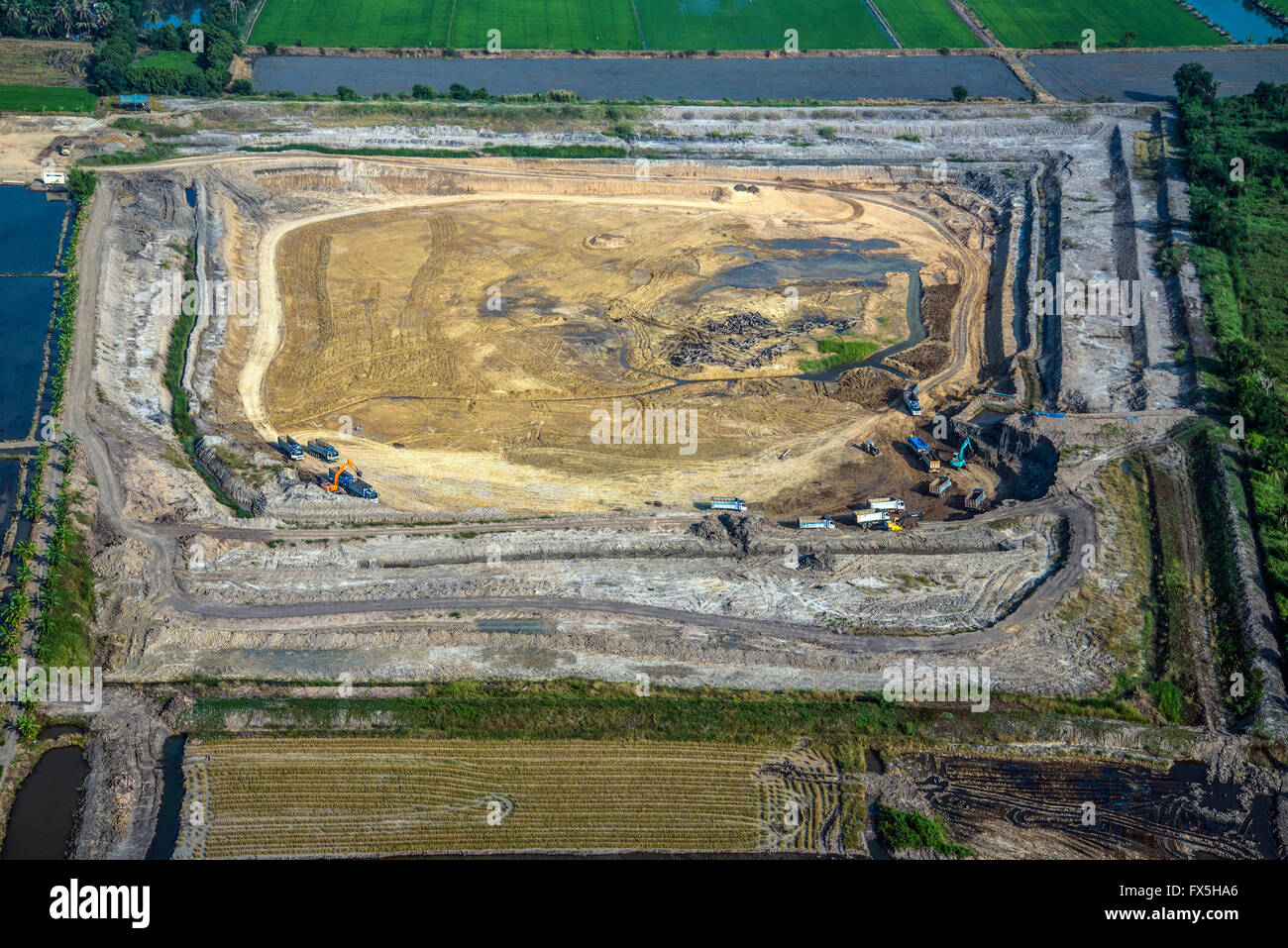 Industrial estate land development aerial view Stock Photo - Alamy