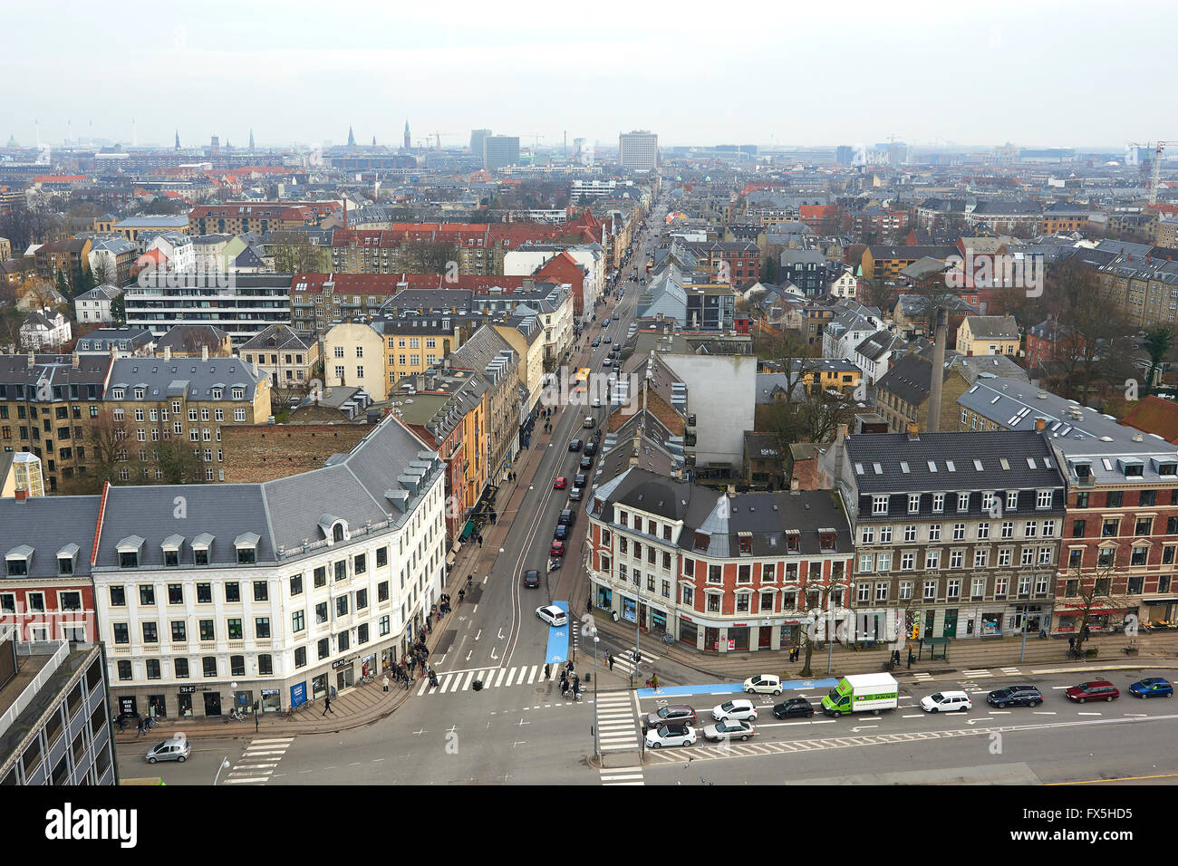 The old buildings of Frederiksberg, Denmark seen from above Stock Photo ...