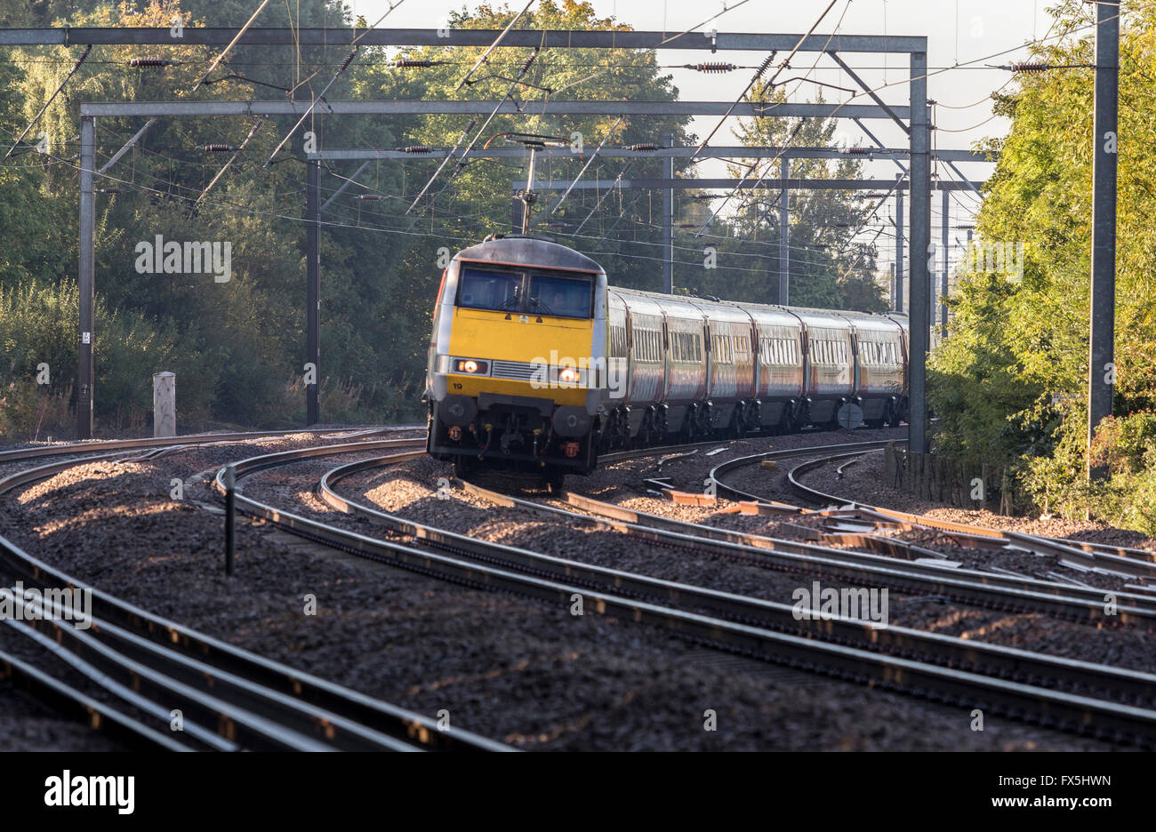 Class 91 East Coast Locomotive Stock Photo - Alamy