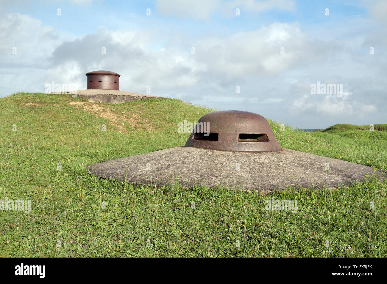 Machine gun turret with an observation position behind, on top of Fort ...