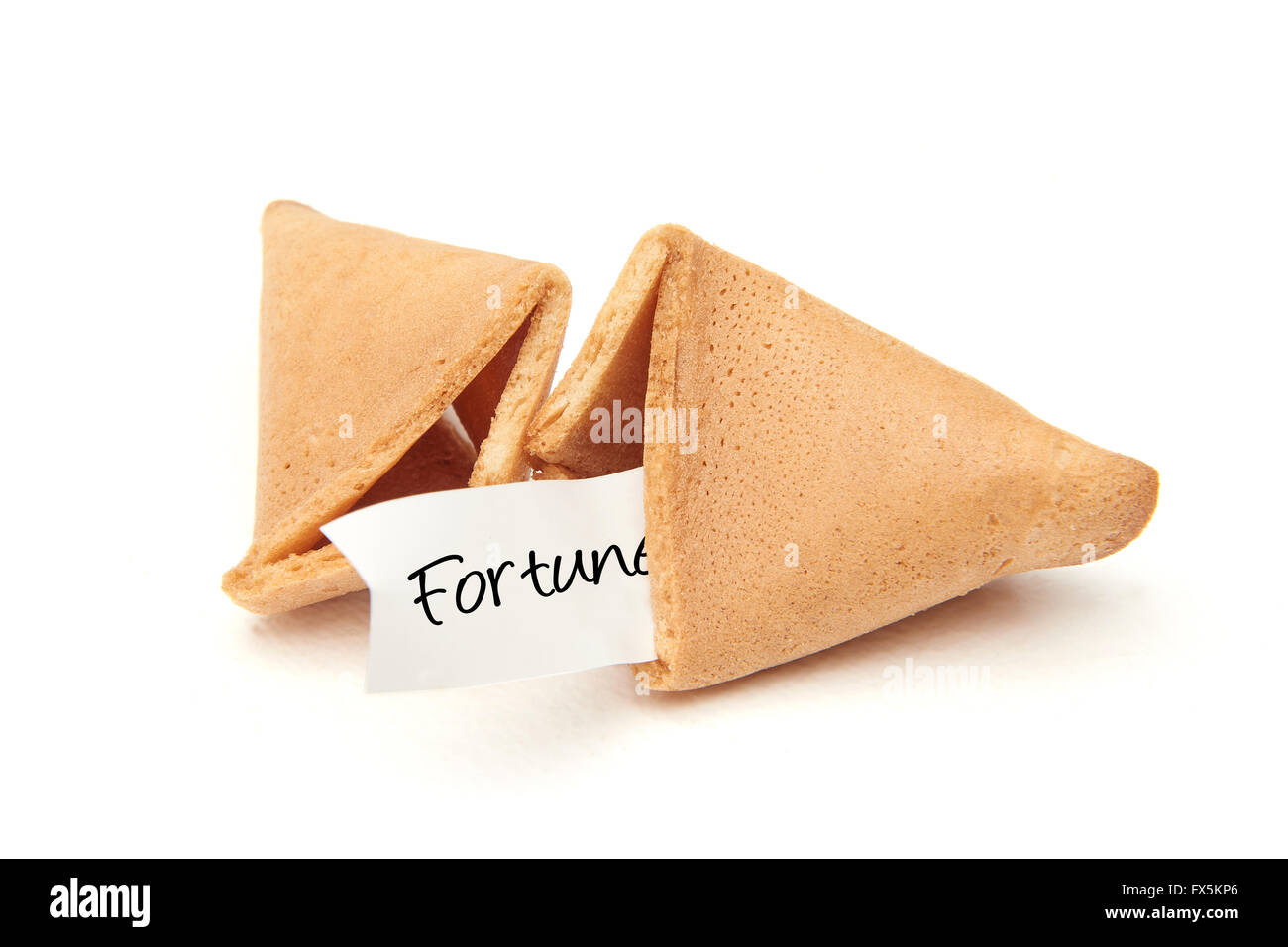 Fortune cookie isolated on a white background Stock Photo - Alamy