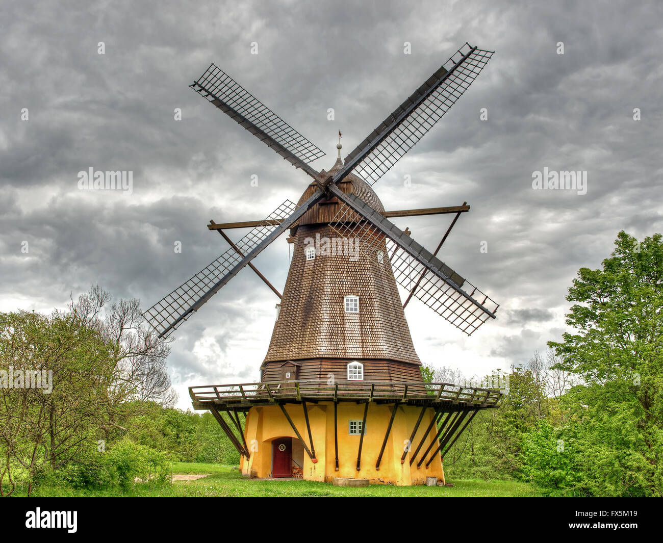 Old windmill shoot in high dynamic range Stock Photo - Alamy