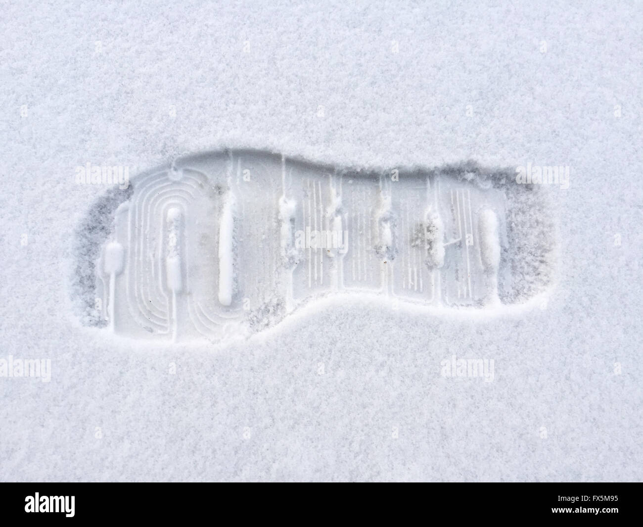 Foot print in snow hi-res stock photography and images - Alamy