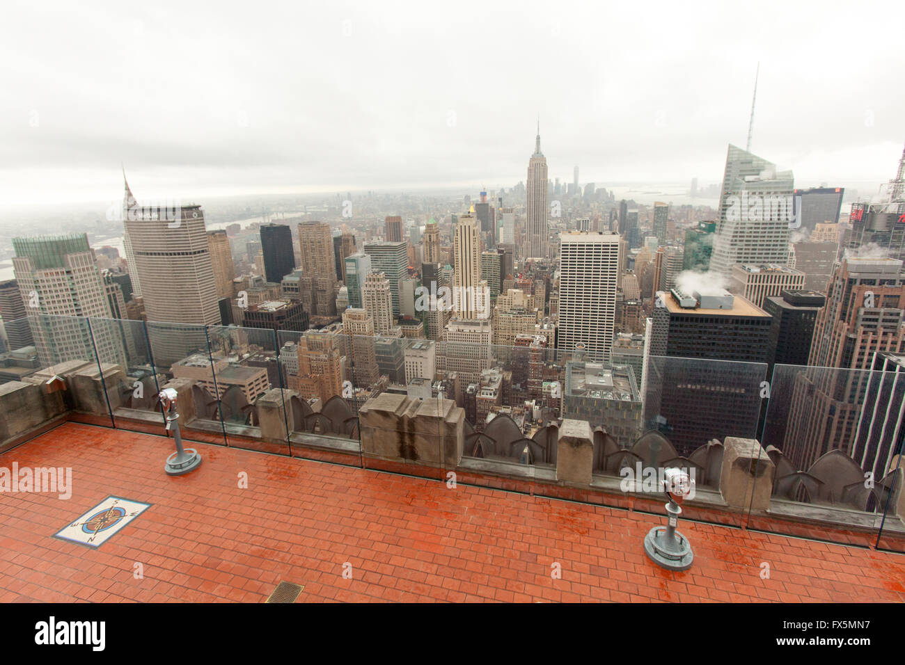 The viewpoint from the top of the rockefeller center in hi-res stock ...