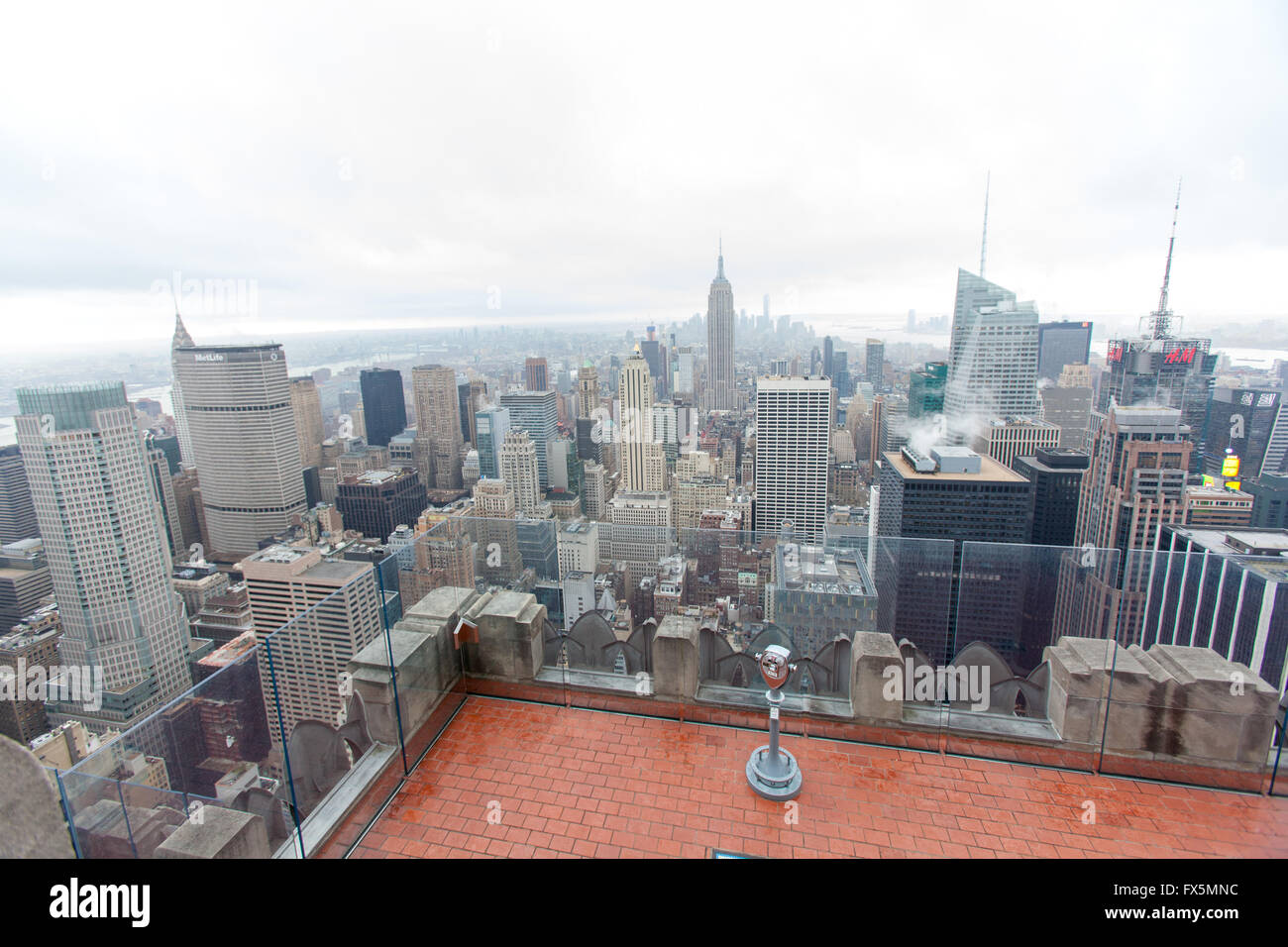 Top of the rock ,The viewpoint from the top of the Rockefeller center ...