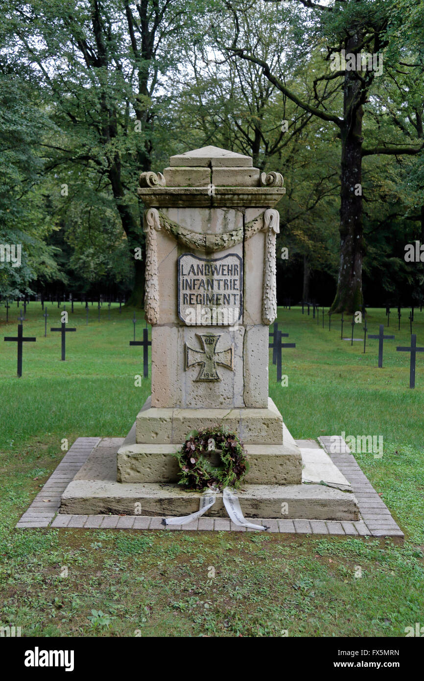 Memorial marker in the German Cemetery Apremont, Champagne-Ardenne ...