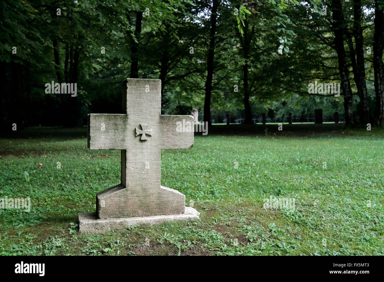 Memorial marker in the German Cemetery Apremont, Champagne-Ardenne ...