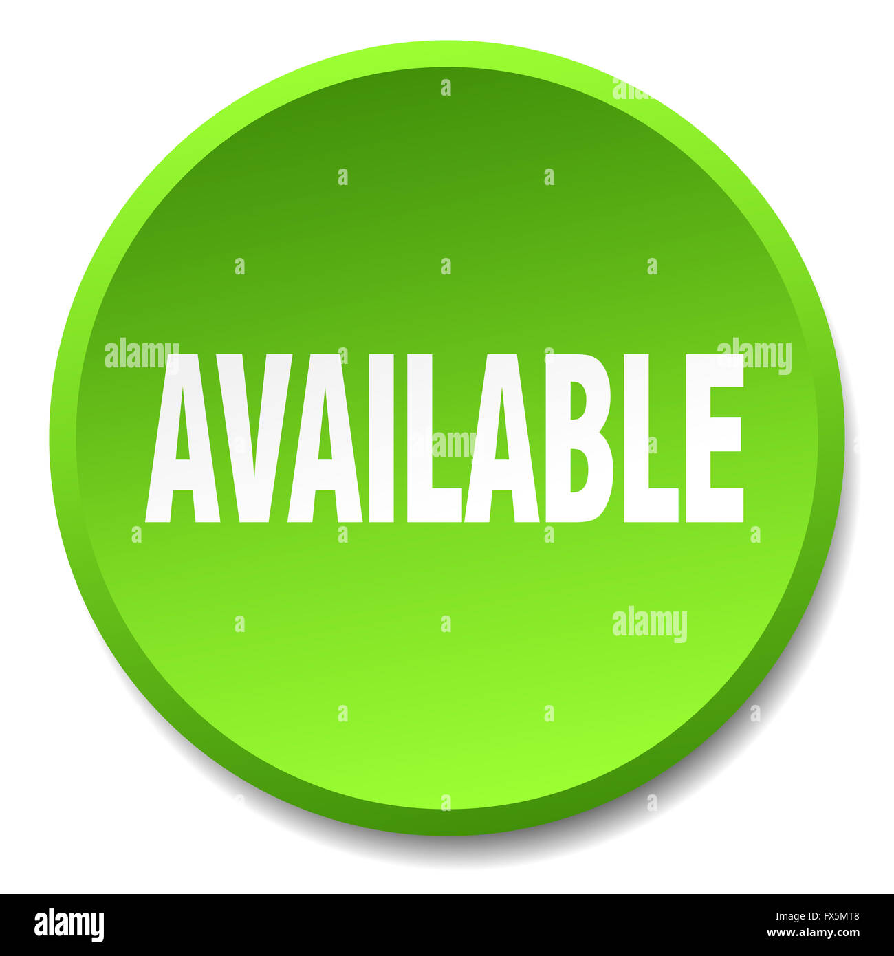 available green round flat isolated push button Stock Photo - Alamy
