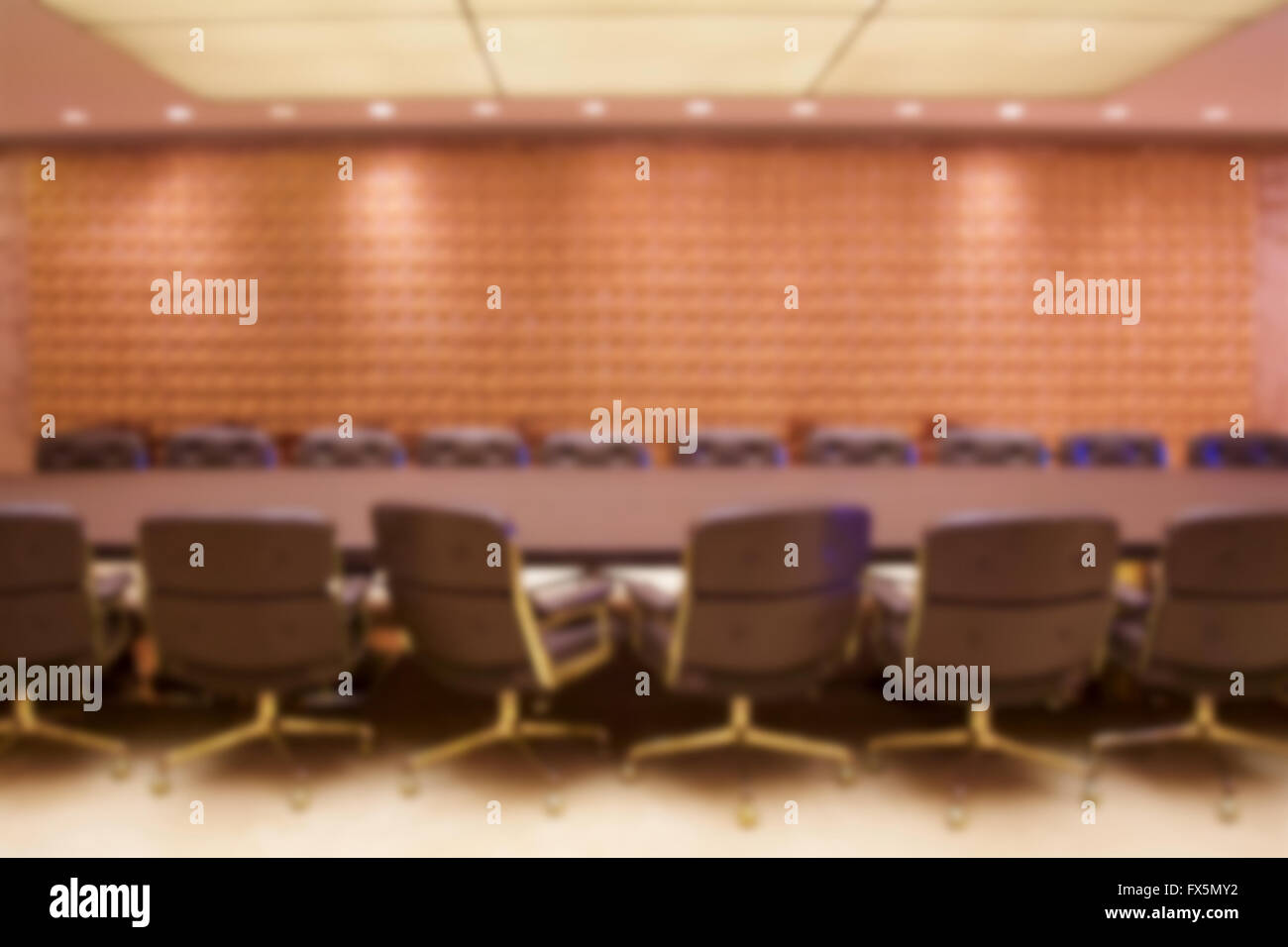 Background blur of stylish empty conference room ready for a meeting ...