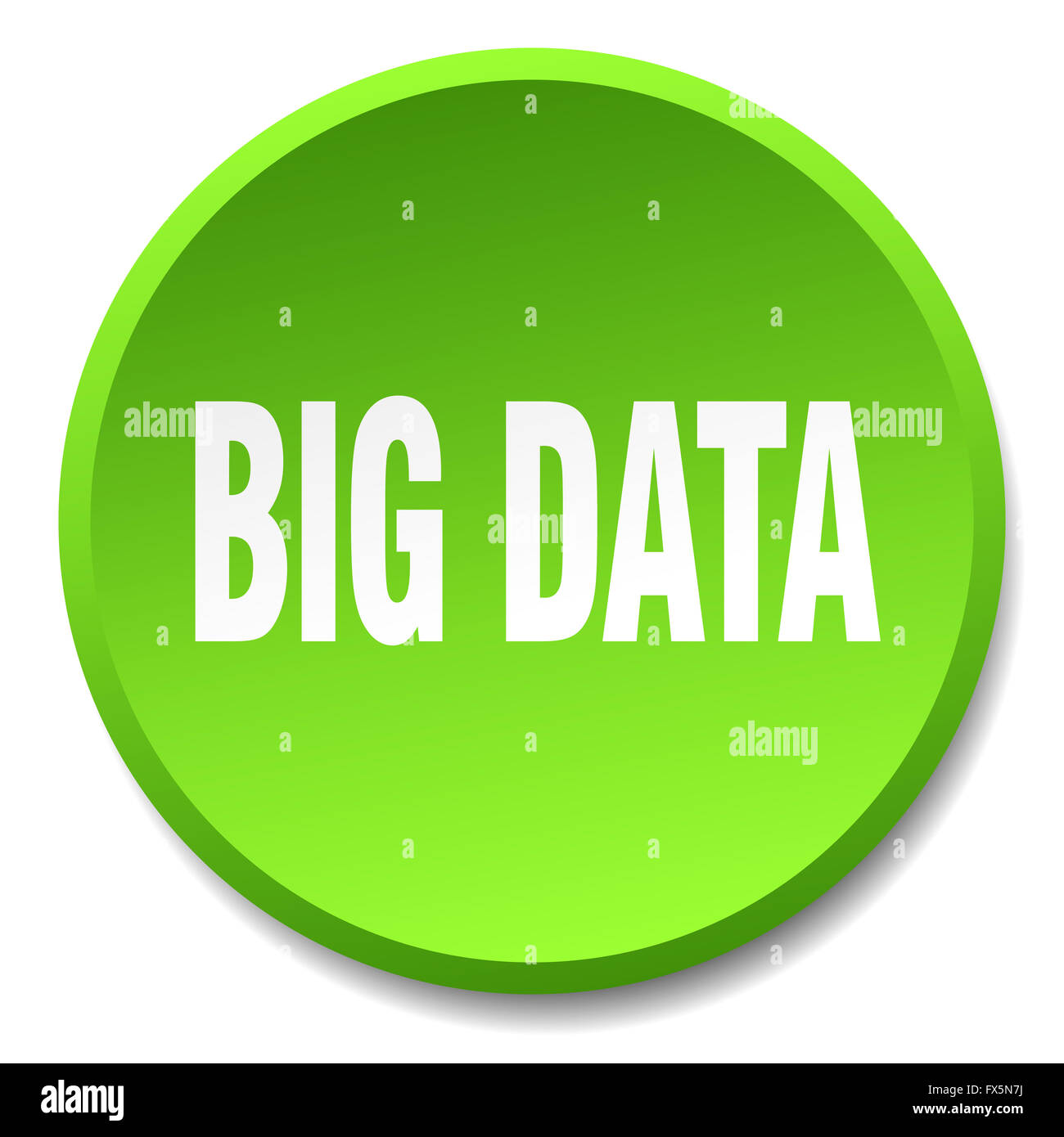 big data green round flat isolated push button Stock Photo - Alamy
