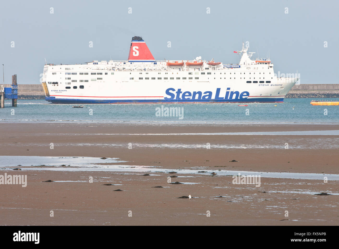 Stena Lines ferry "Stena Europe" leaving Fishguard Harbour heading to ...