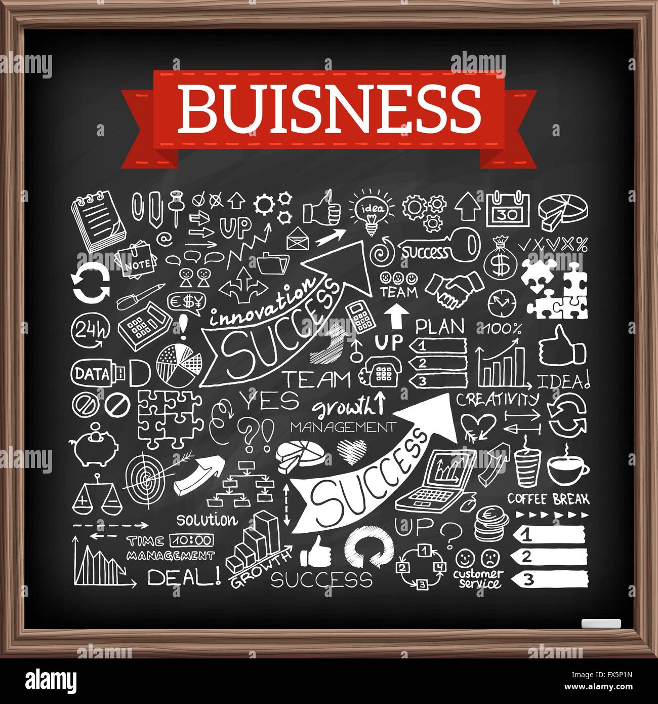 Hand drawn business icons set Stock Vector Image & Art - Alamy