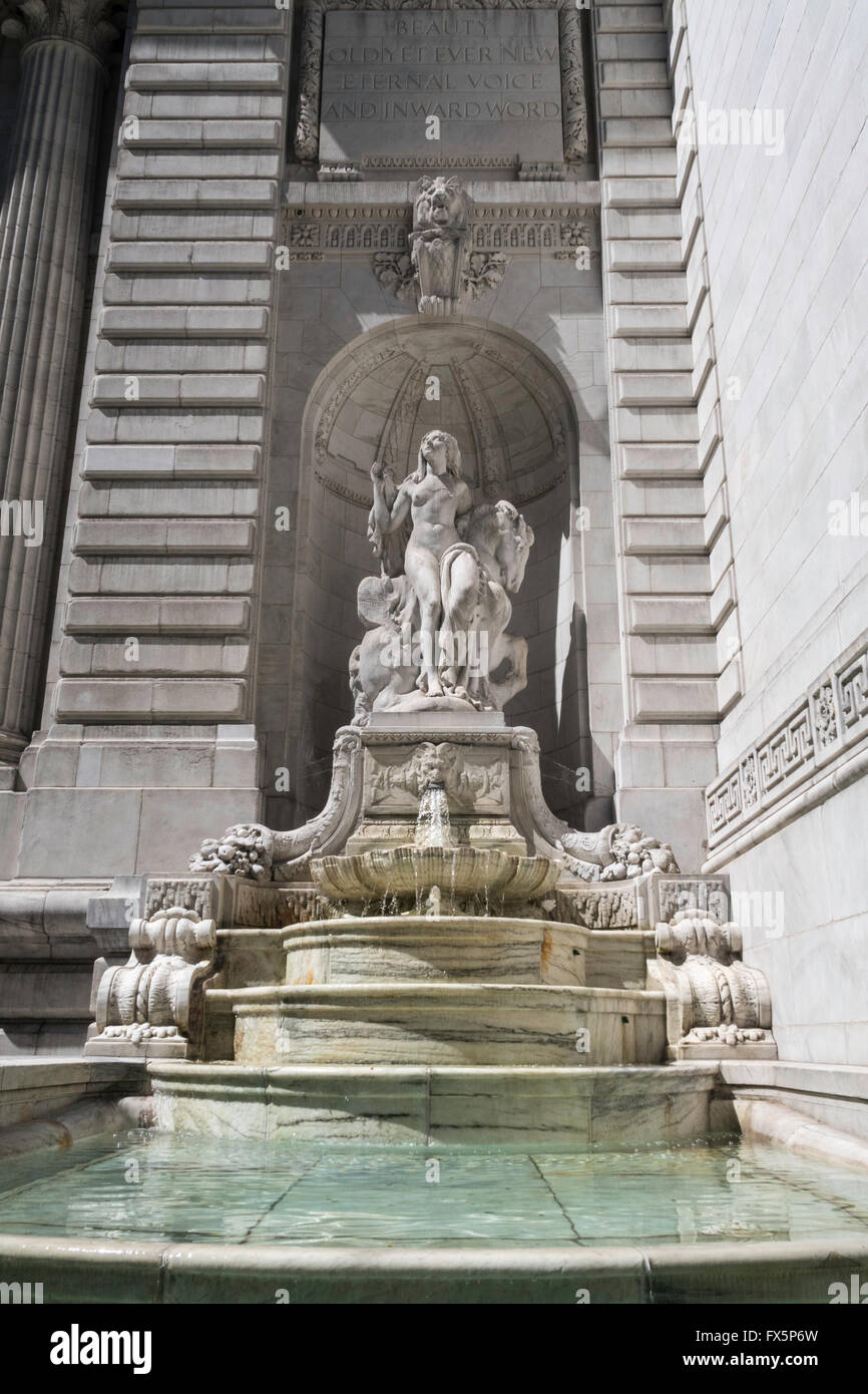 Beauty Marble Figure and Fountain, Stephen A. Schwarzman Building, NYPL ...