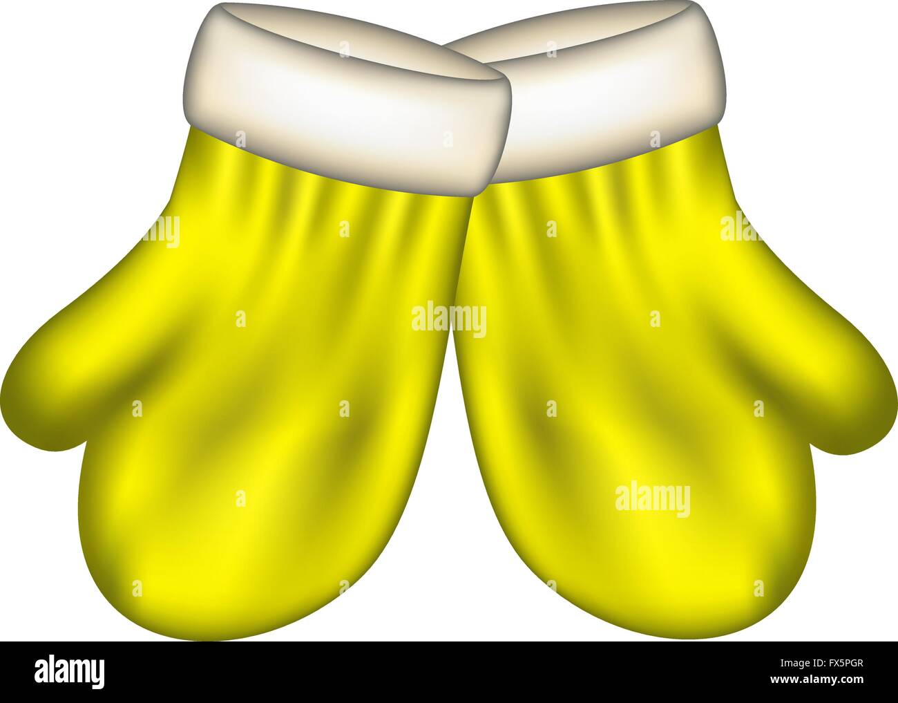 Yellow winter mitten Stock Vector Images - Alamy