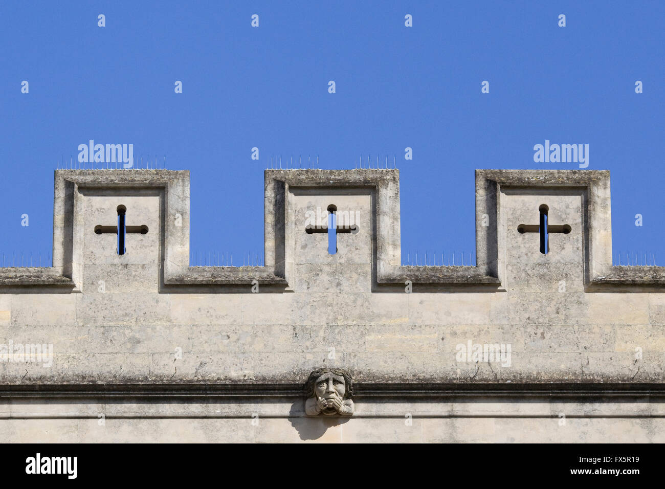 The historic wall and facades of Windsor Castle in Royal Windsor ...
