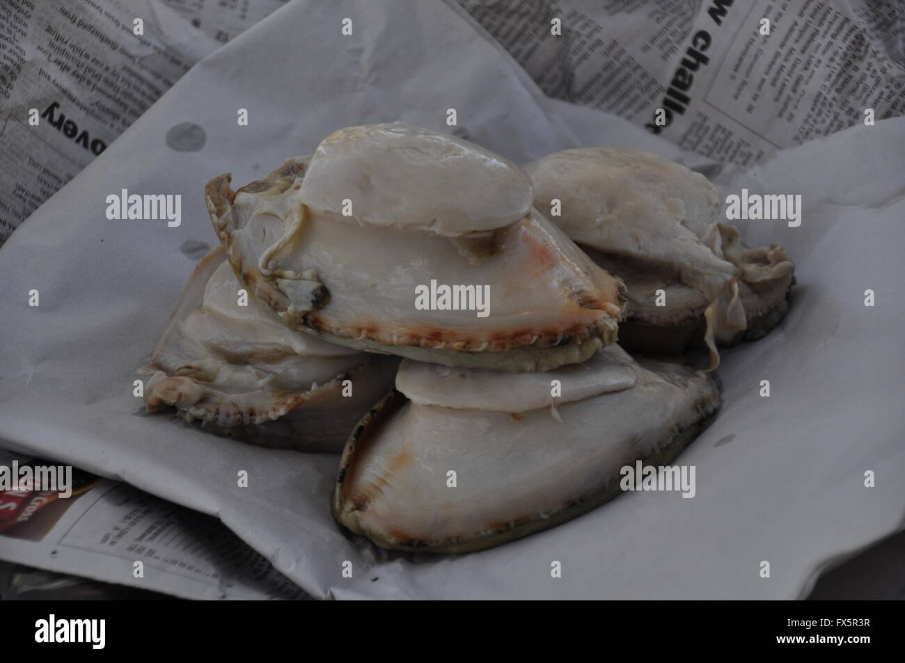 Preparation of Australian Green Lip Abalone Stock Photo - Alamy