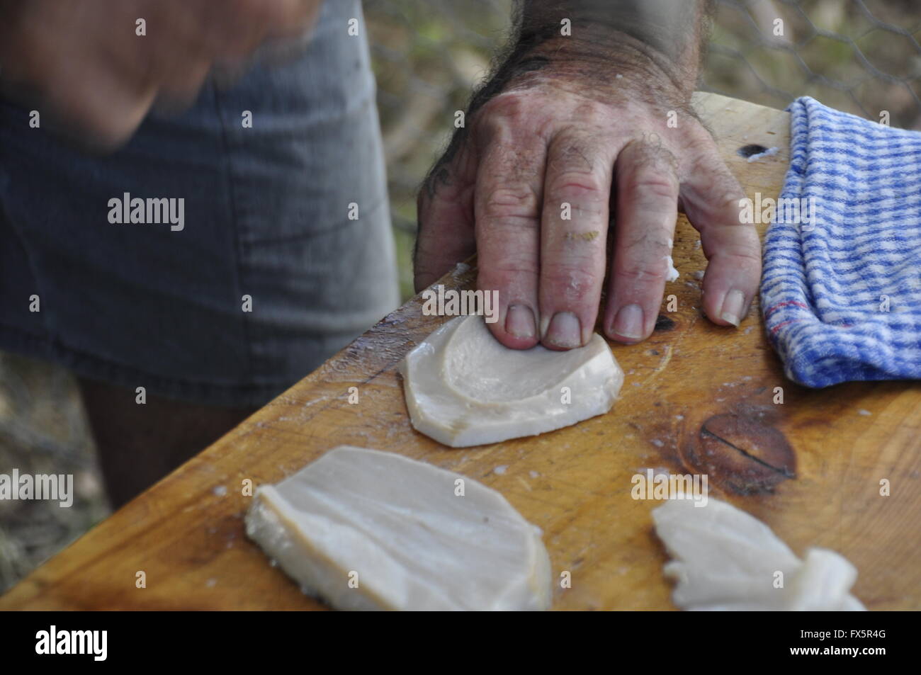 Preparation of Australian Green Lip Abalone Stock Photo - Alamy