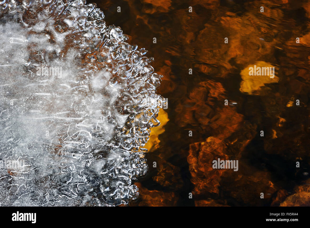 Spring melting of ice and the flow of water Stock Photo - Alamy