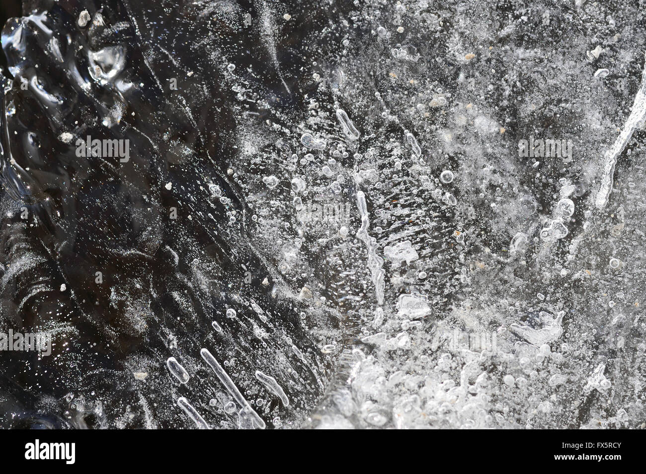 Close up background of melted ice Stock Photo - Alamy